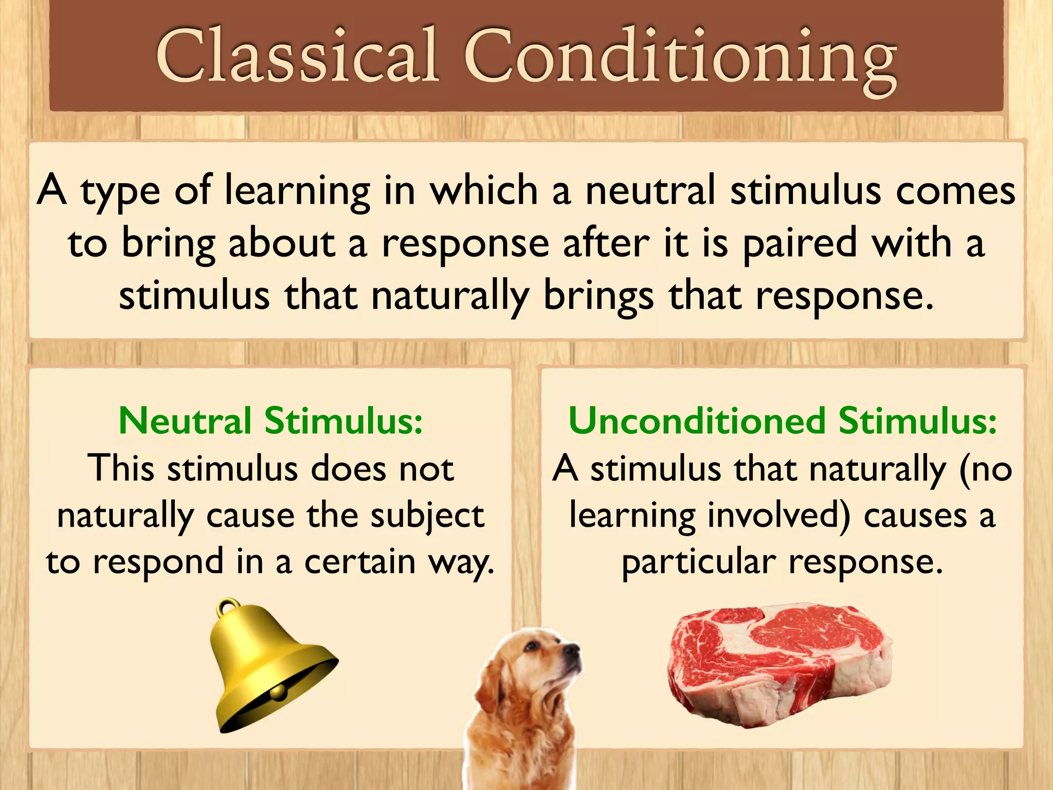 Behavior, Learning, Classical Conditioning | PPT