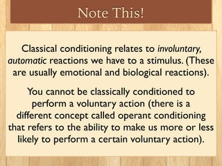 Behavior, Learning, Classical Conditioning | PPT