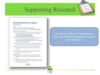 Behavior Specific Praise | PPTX
