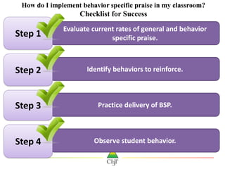 Behavior Specific Praise | PPTX