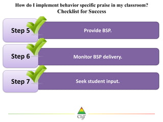 Behavior Specific Praise | PPTX