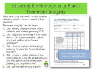 Behavior Specific Praise | PPTX