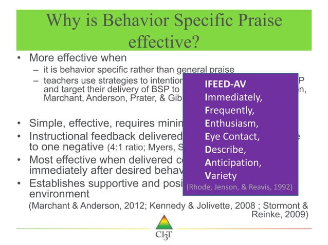 Behavior Specific Praise | PPTX