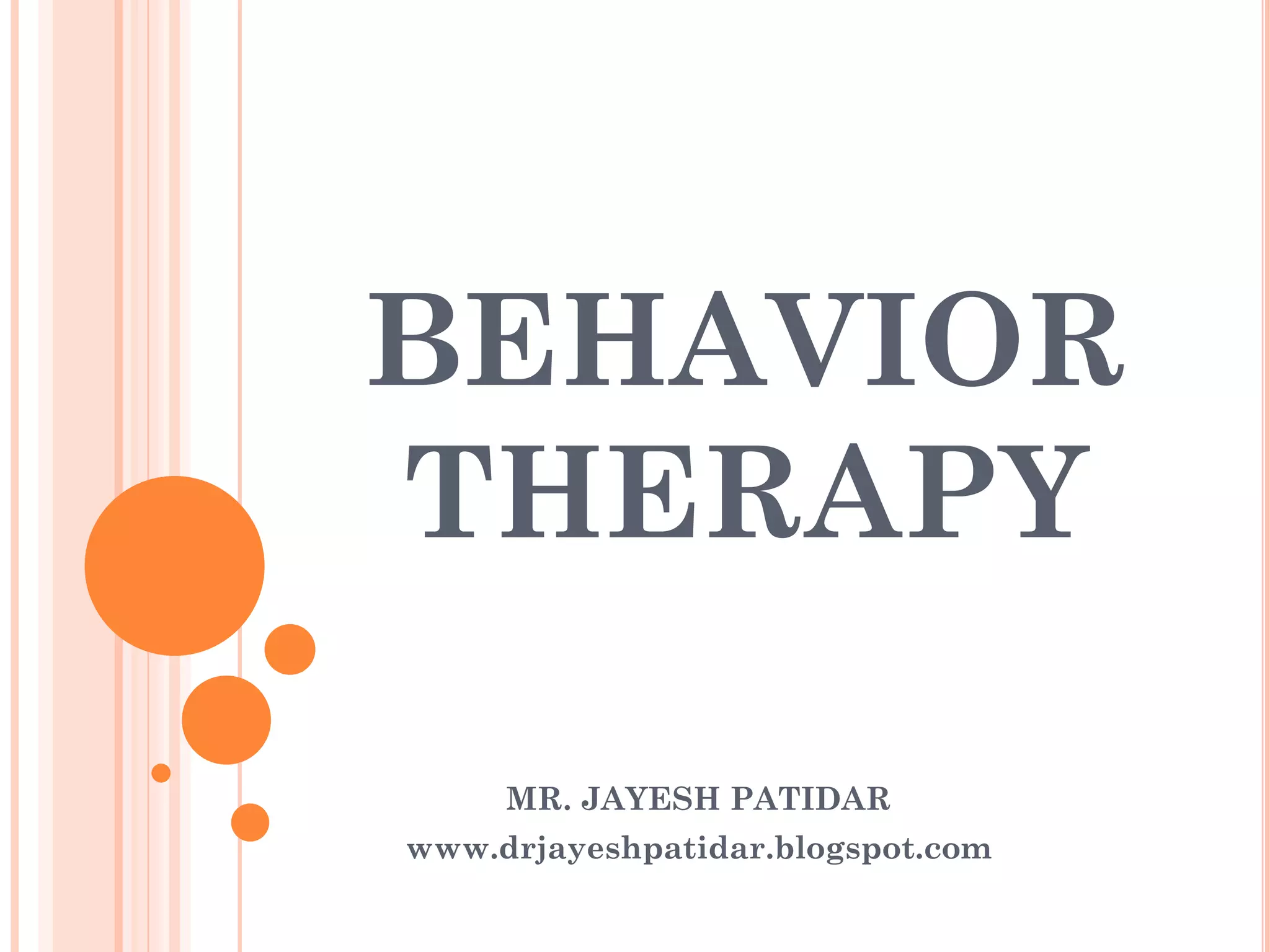 Behavior therapy | PDF
