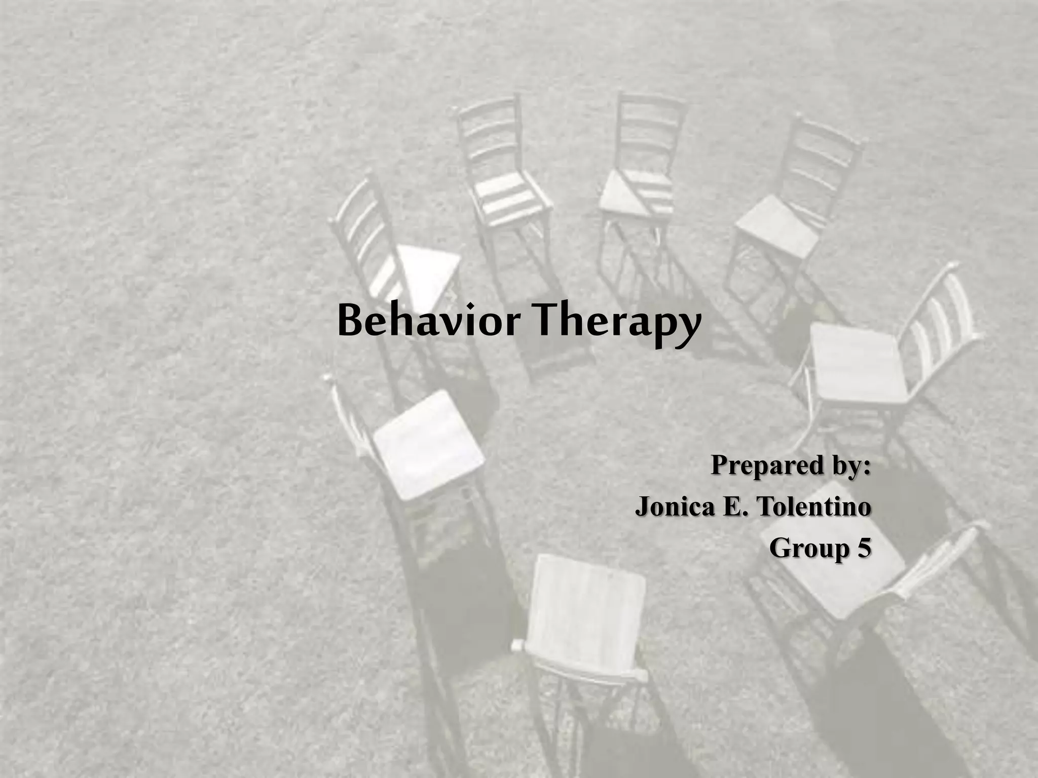 Behavior Therapy | PPT