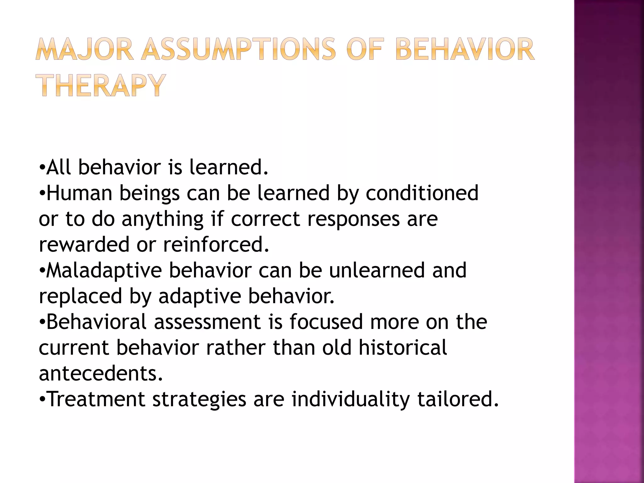 Behavior therapy, MHN | PPT