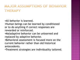 Behavior therapy, MHN | PPT
