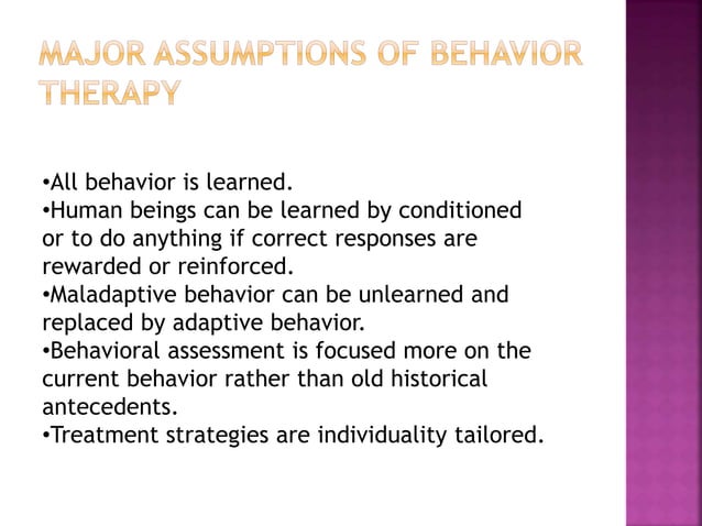 Behavior therapy, MHN | PPT