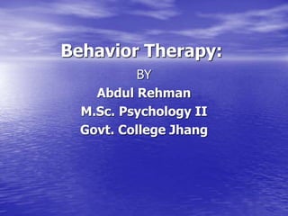 Behavior Therapy.ppt