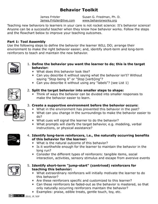 Behavior Toolkit | PDF