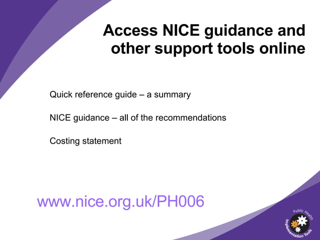 Behaviour Change - NICE slides | PPT | Medical Health