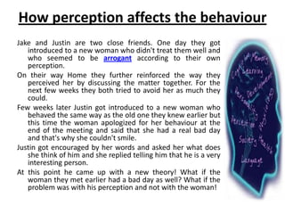 our behaviour is the foundation of our attitude and self perception | PPT