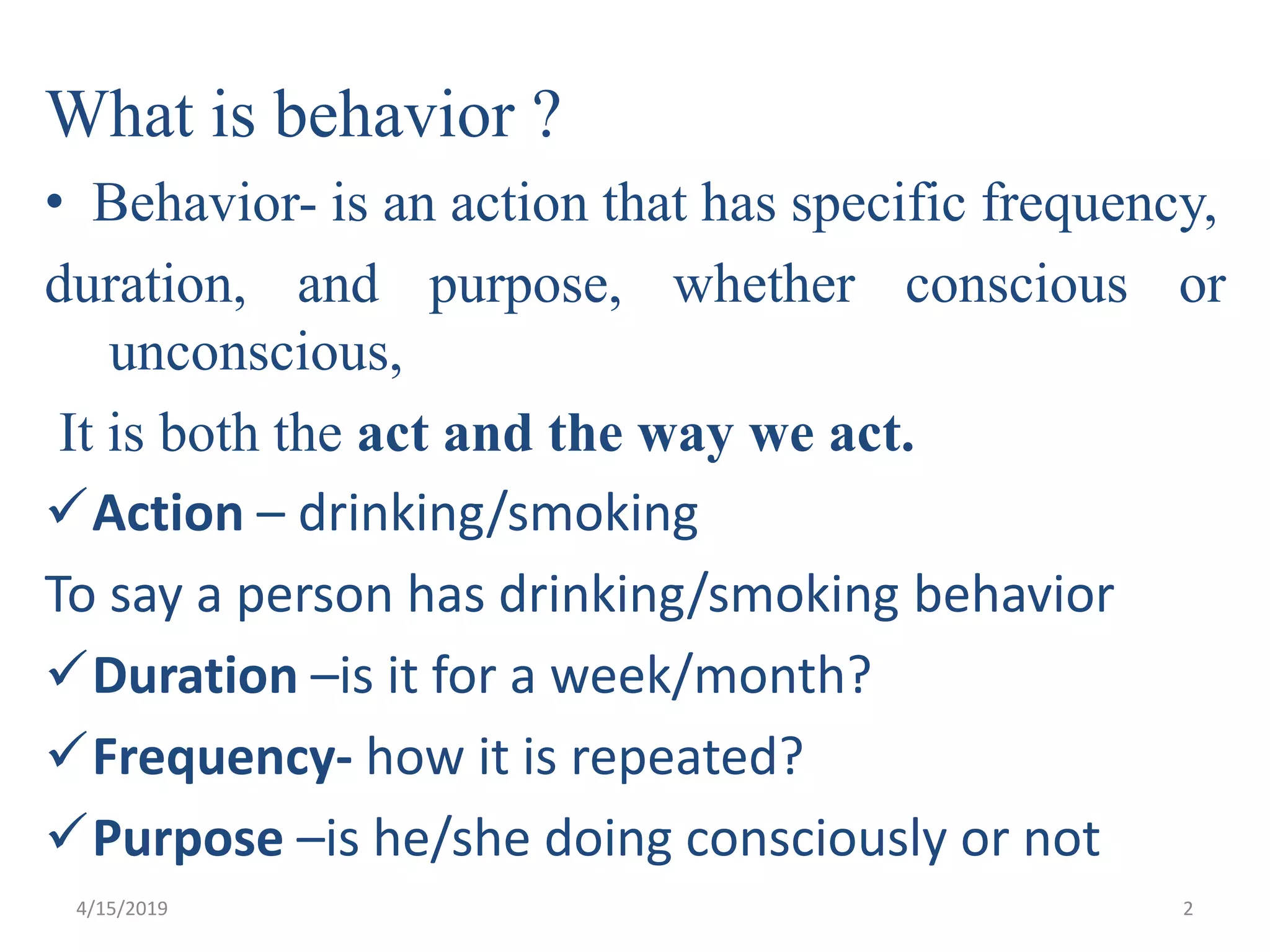 health and behavior | PPTX
