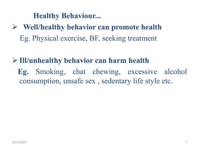 health and behavior | PPTX