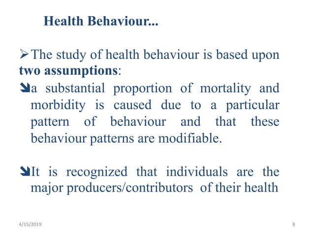 health and behavior | PPTX