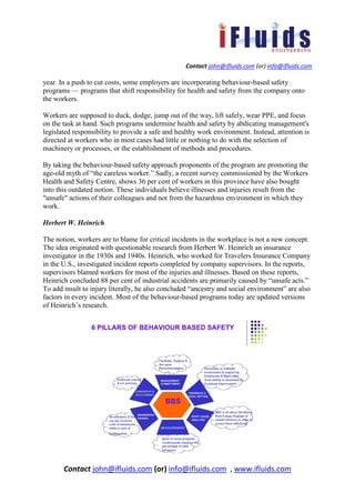 iFluids Behaviour based safety services and training | PDF