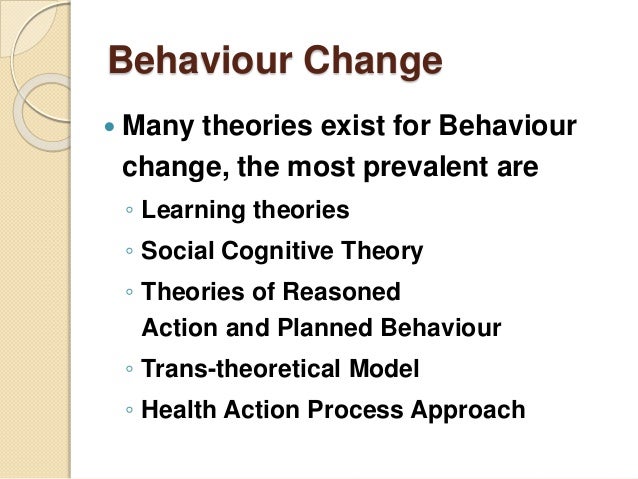 Behaviour change
