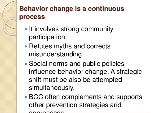 Behaviour change