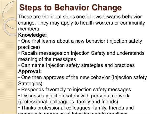 Behaviour change