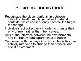 Behavioural And Socio Environment Model | PPT