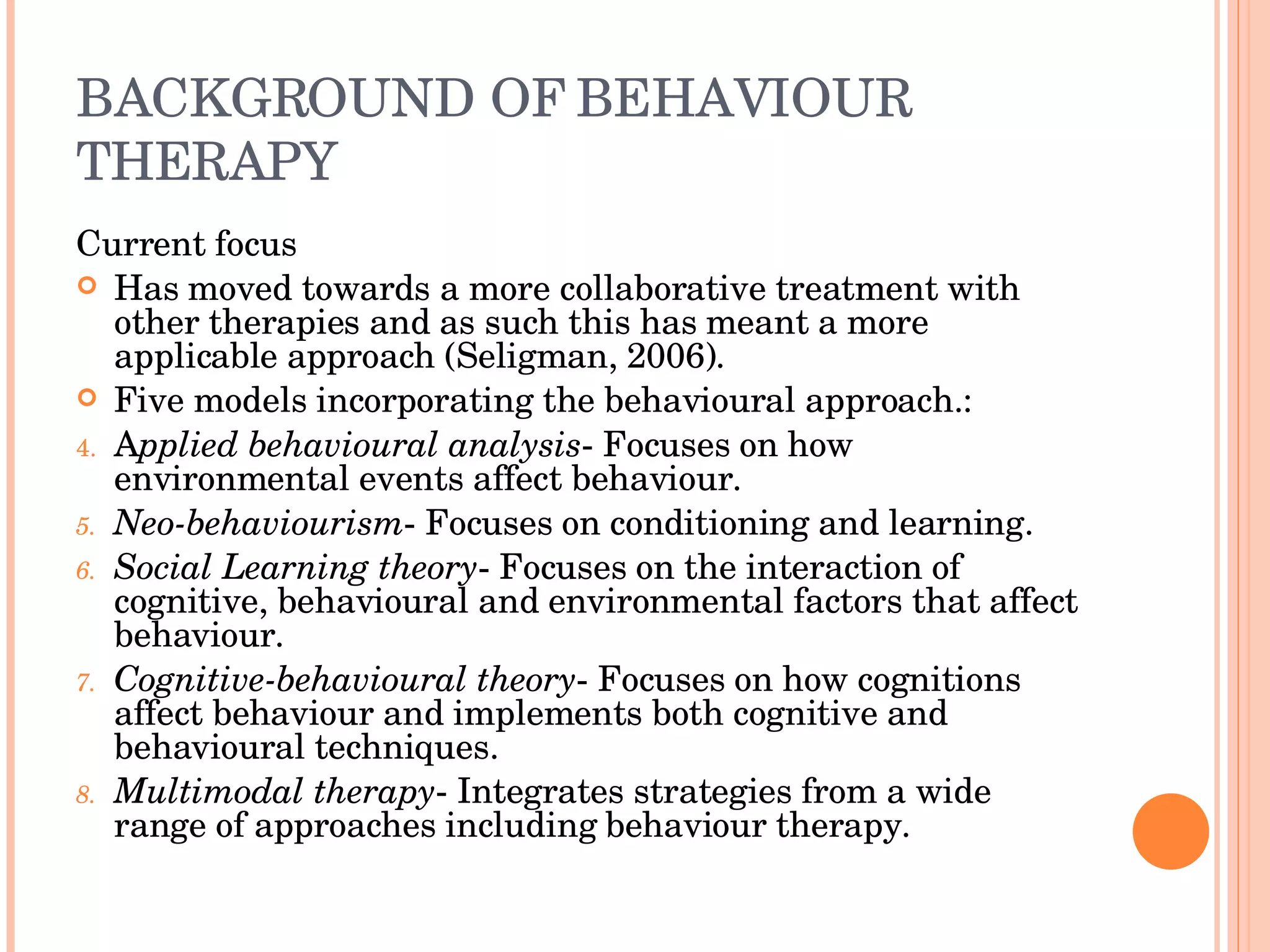 Behavioural Therapy | PPT