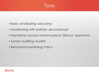 Behavioural activity monitoring on CoreOS with Sysdig Falco | PPT