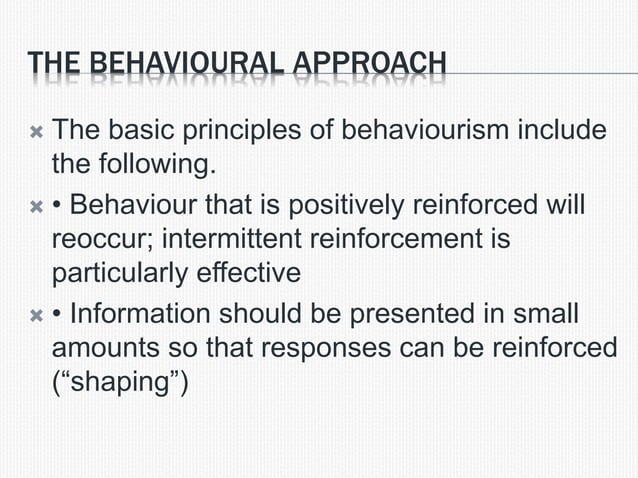 Behavioural approach | PPTX