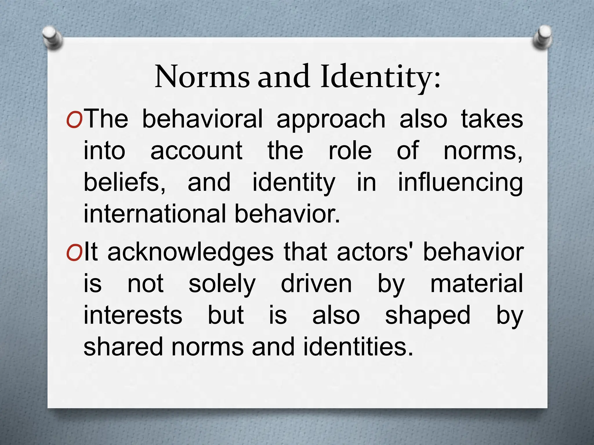 Behavioural Approach in international relations | PPTX