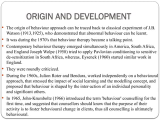 Background to behavioural approach Psychotherapy | PPTX | Physical ...