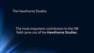 Behavioural Approach in Management | PPTX