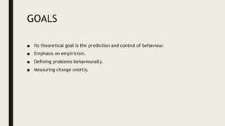 behavioural approaches to Psychopathology | PPTX