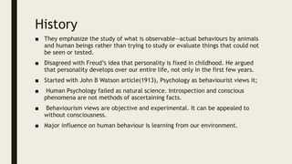 behavioural approaches to Psychopathology | PPTX