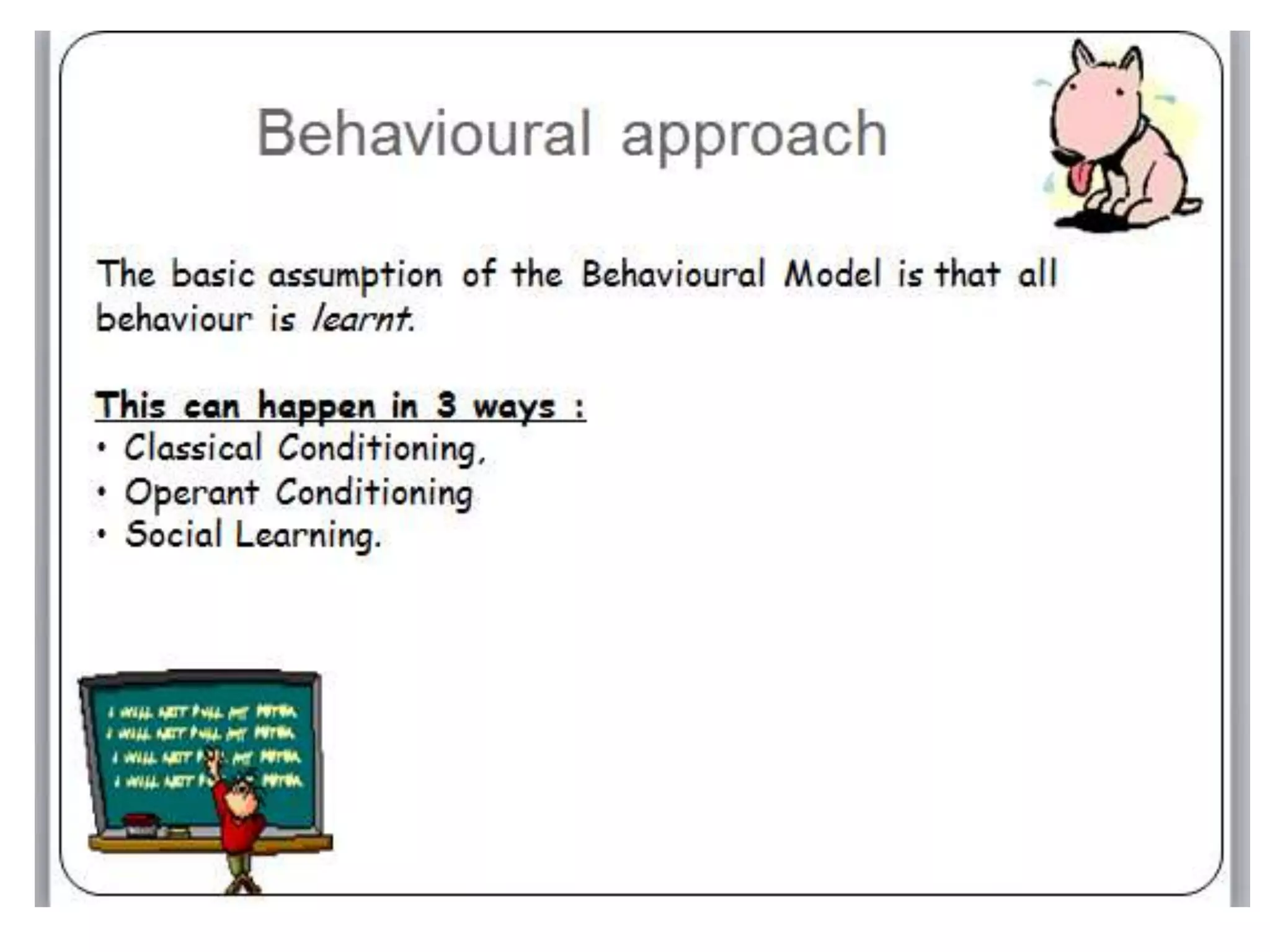 Behavioural approach to abnormality | PPTX | Physical Therapy | Wellness