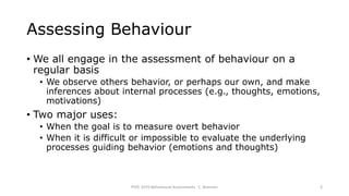 Behavioural assessment | PPTX