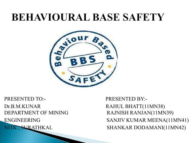 Behavioural base safety | PPTX