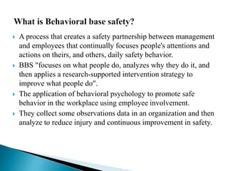Behavioural base safety | PPTX