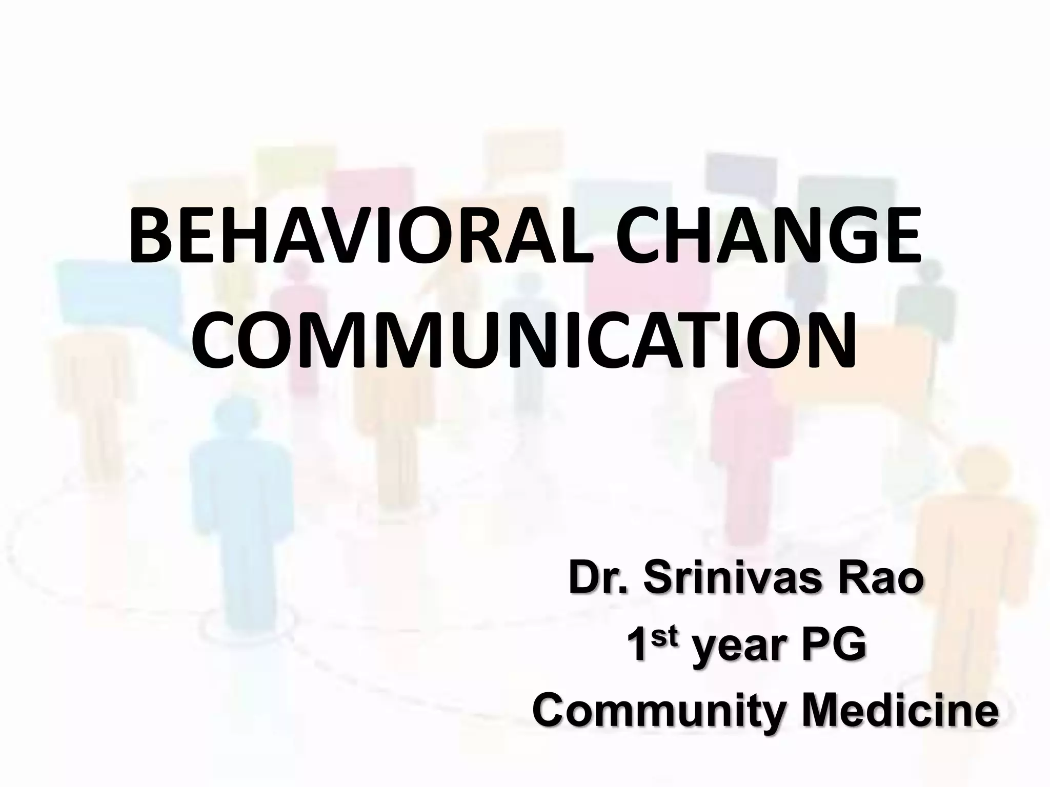Behavioural change communication | PPT