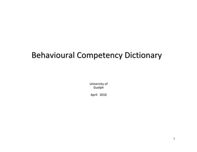 Behavioural_Competency_Dictionary.pdf (tham khao) | PDF