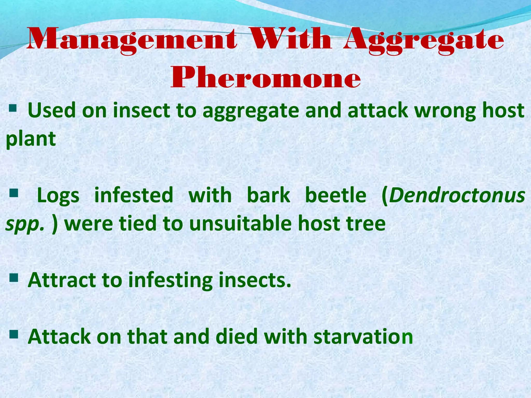 Behavioural controlof insect pests in ipm | PPT
