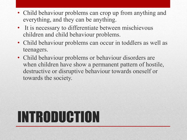 Behavioural disorders in children | PPTX | Parenting Babies and ...