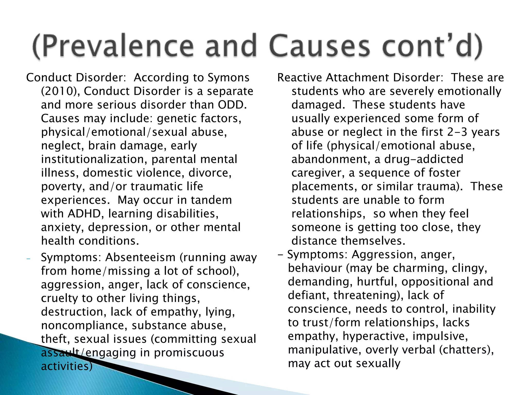 Behavioural Disorders | PPTX