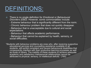Behavioural disorders s spence | PPTX | Brain and Nervous System ...