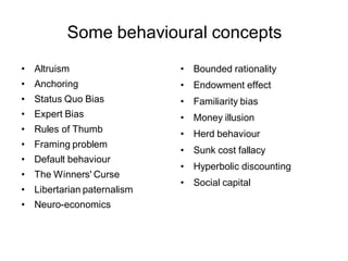 Behavioural economics introduction | PDF