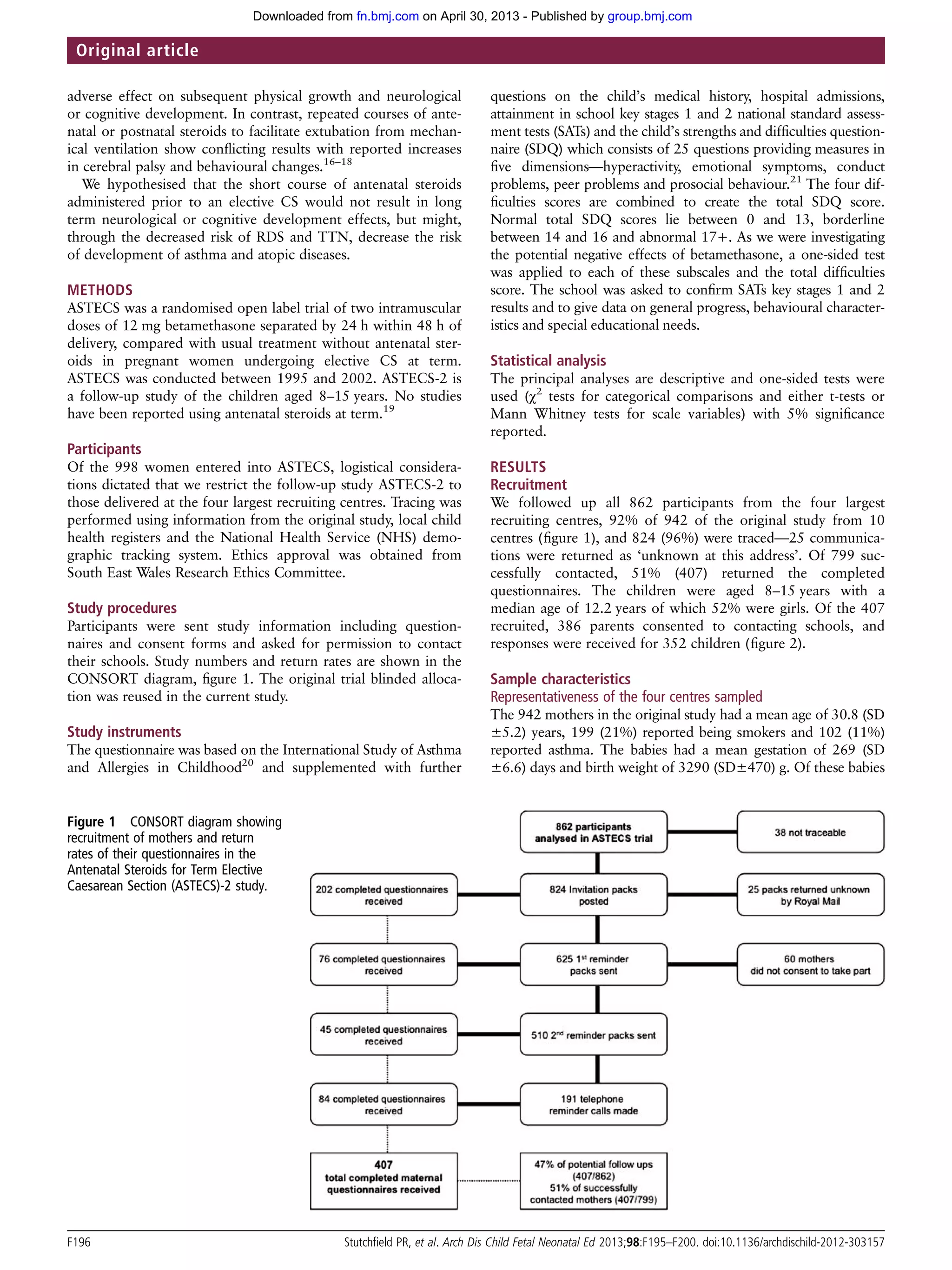 Behavioural, educational and respiratory outcomes | PDF