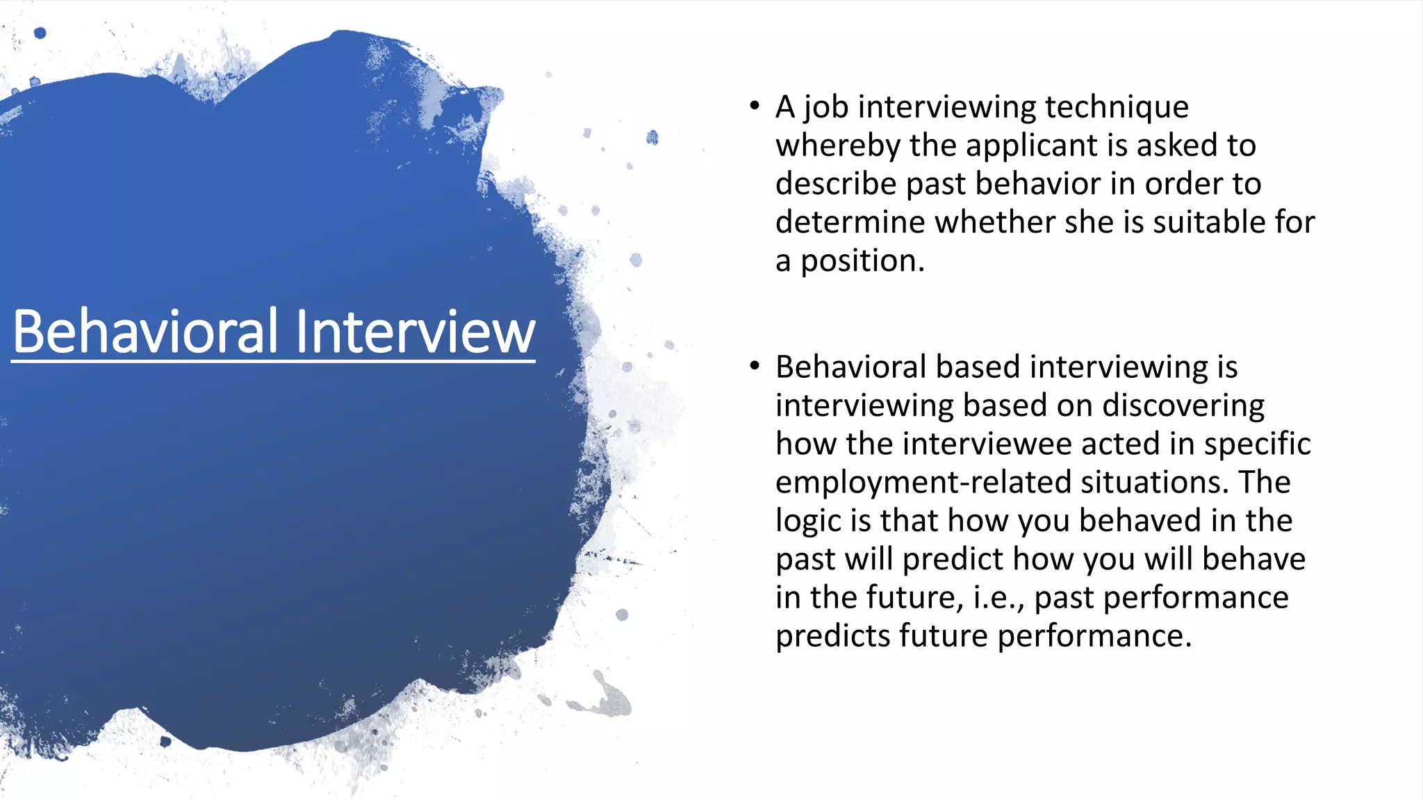 Behavioural interview | PPTX