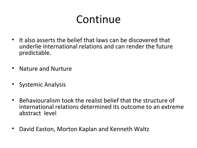 Behaviouralism | PPT | Science