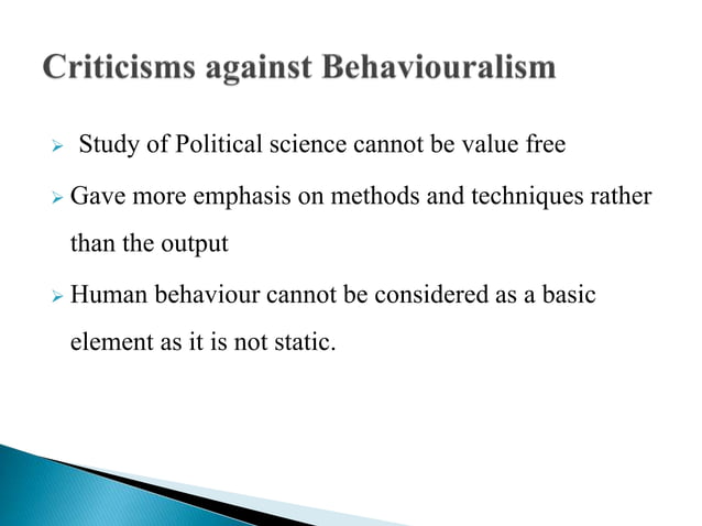 Behaviouralism ppt slideshare | PPTX
