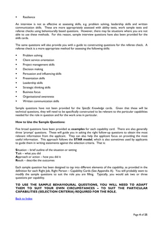 Behaviourally based questions | PDF