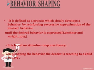 Behavioural Management in Pediatric Dentistry | PPTX
