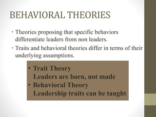 Behavioral Theories | PPT